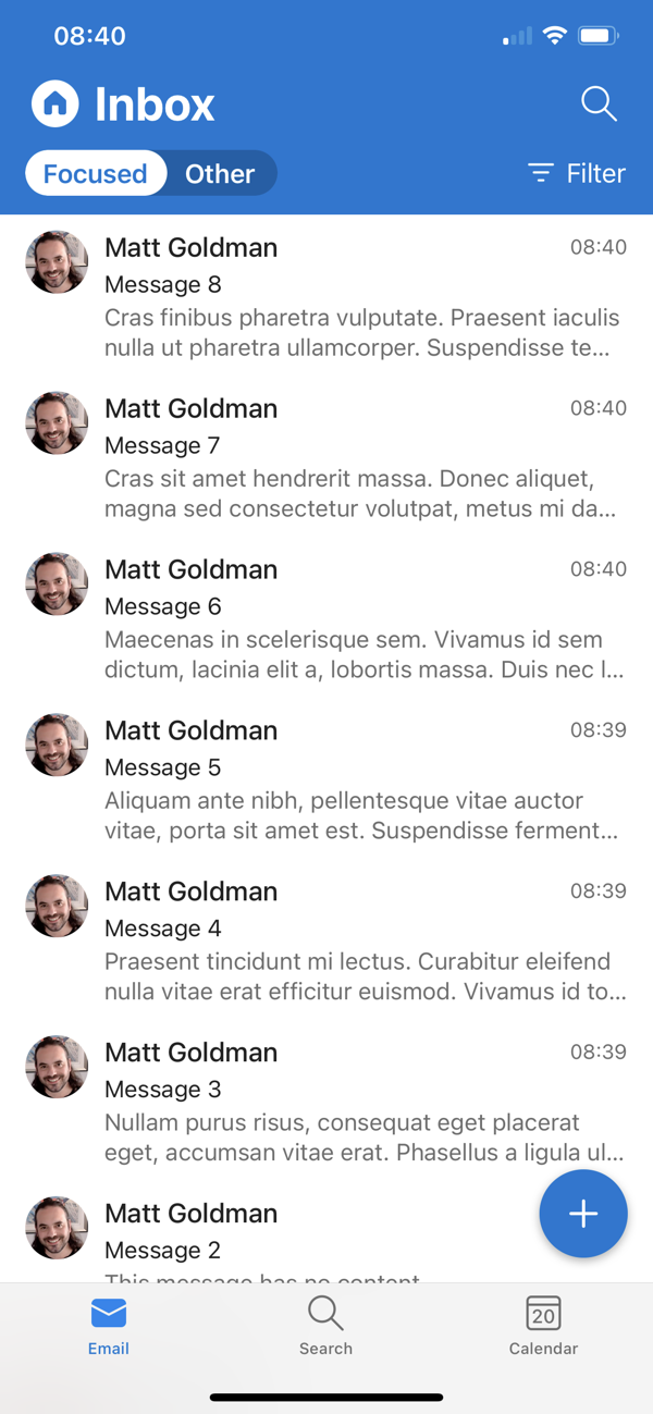 .NET MAUI UI July: Outlook Clone